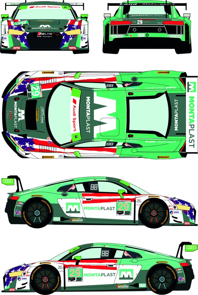 Decals for Audi LMS GT3 29 IMSA Weathertech Championship - Sahlen's Six ...